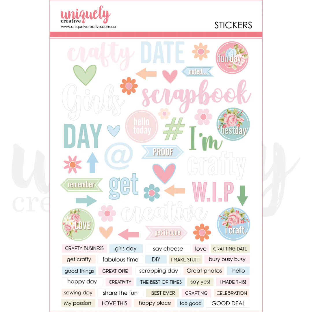 Uniquely Creative PATCHWORK ROSES PUFFY STICKERS – Imaginic Scrapbook