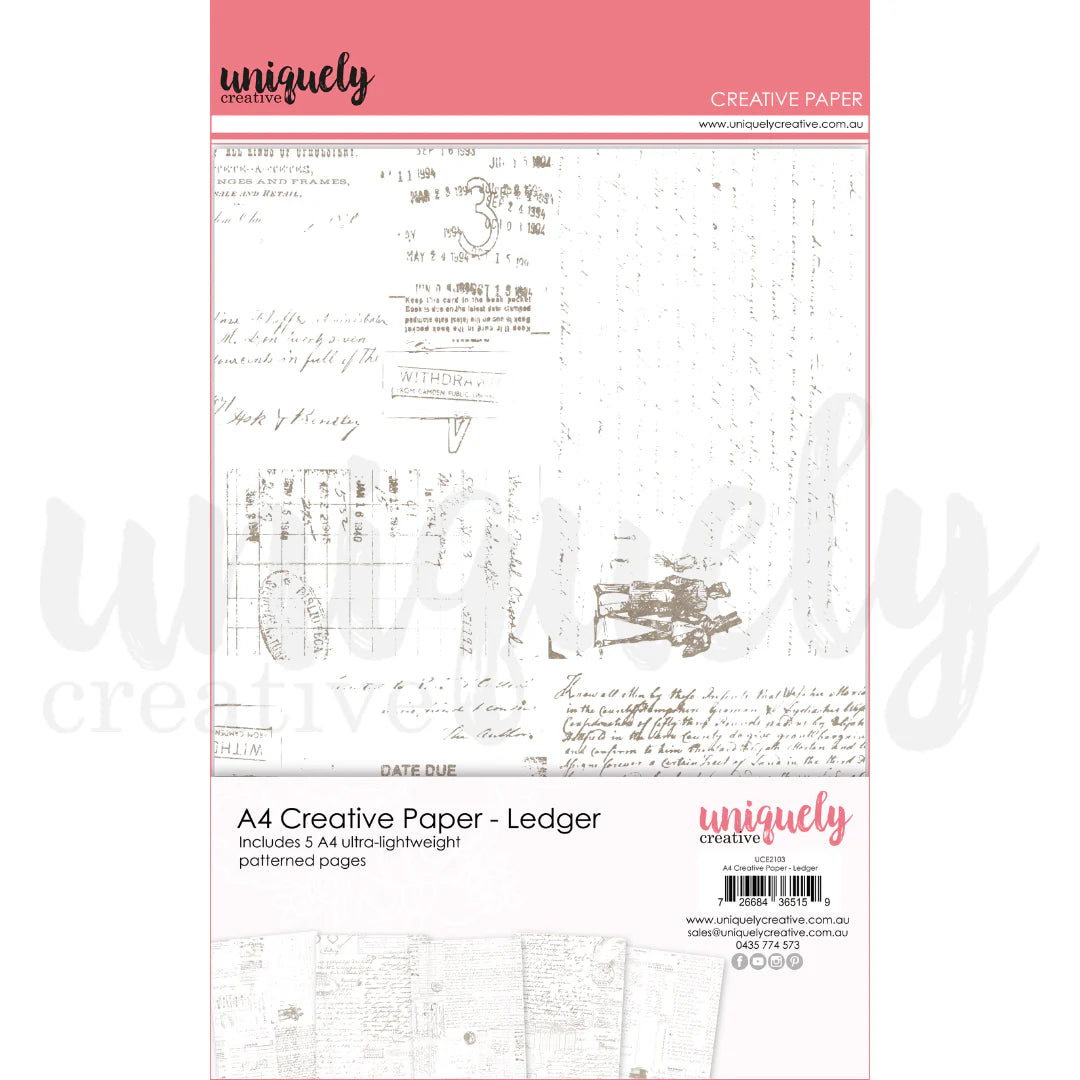 Uniquely Creative A4 CREATIVE PAPER - LEDGER – Imaginic Scrapbook