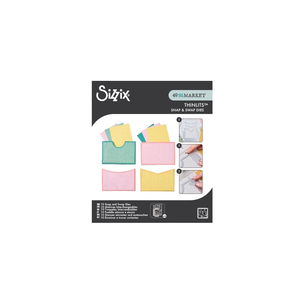 Sizzix Thinlits Set 10pkg Snap And Swap By 49 And Market Pockets 6090