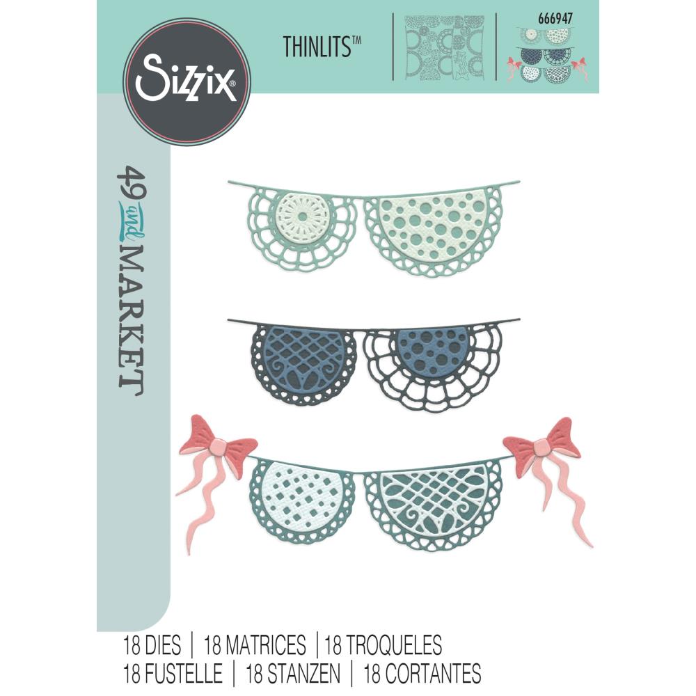Sizzix Thinlits Die Set By 49 & Market Doily Banner – Imaginic Scrapbook