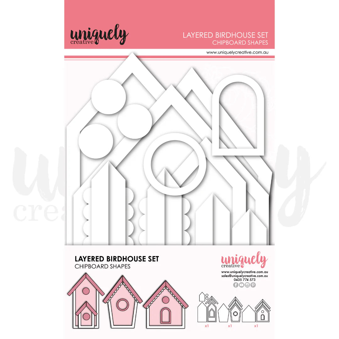 Uniquely Creative LAYERED BIRDHOUSE SET - CHIPBOARD SHAPES – Imaginic ...