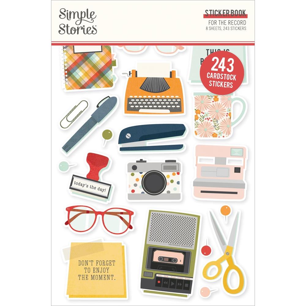 Simple Stories Sticker Book 8/Sheets For the Record – Imaginic Scrapbook