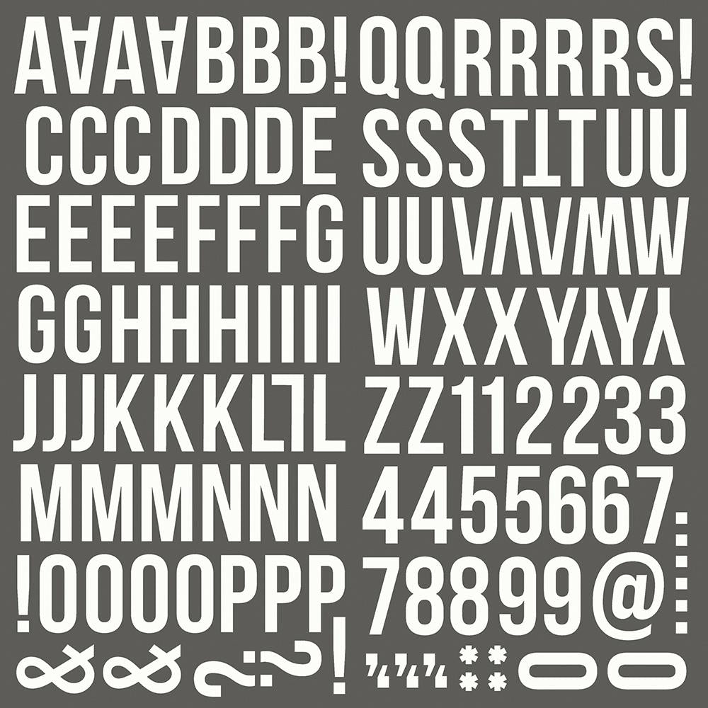 Foam Alpha Stickers 6"X12" 129/Pkg White – Imaginic Scrapbook