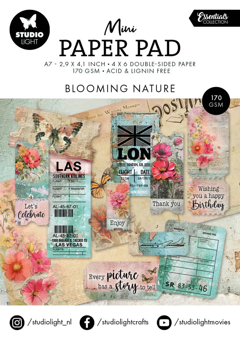 Studio Light Mini Paper Pad Blooming Nature Essentials – Imaginic Scrapbook