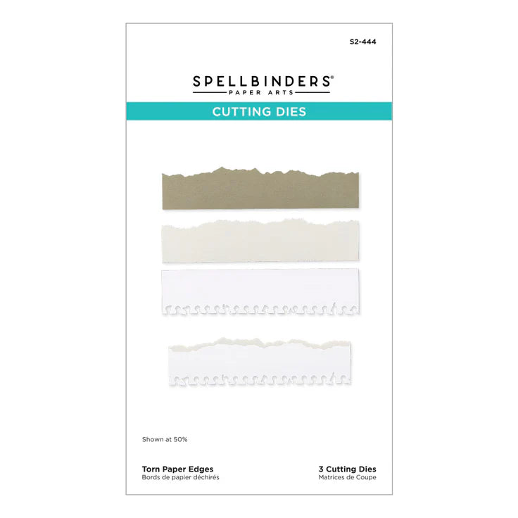 Spellbinders TORN PAPER EDGES ETCHED DIES FROM THE TAKE NOTE COLLECTIO ...