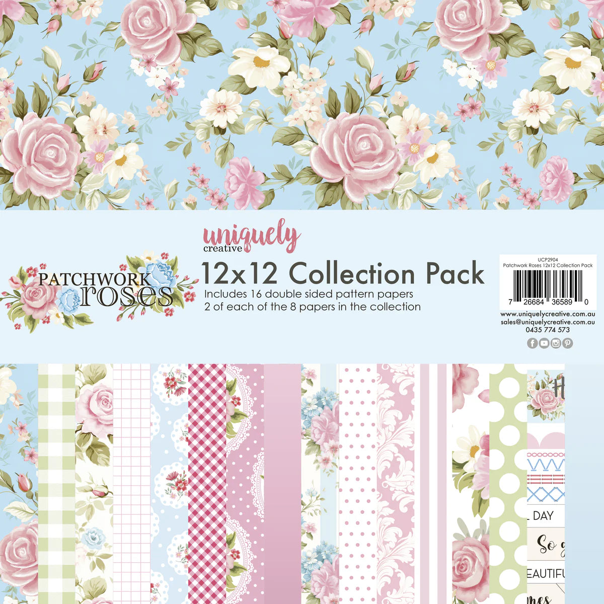 Uniquely Creative PATCHWORK ROSES 12 X 12 COLLECTION PACK – Imaginic ...