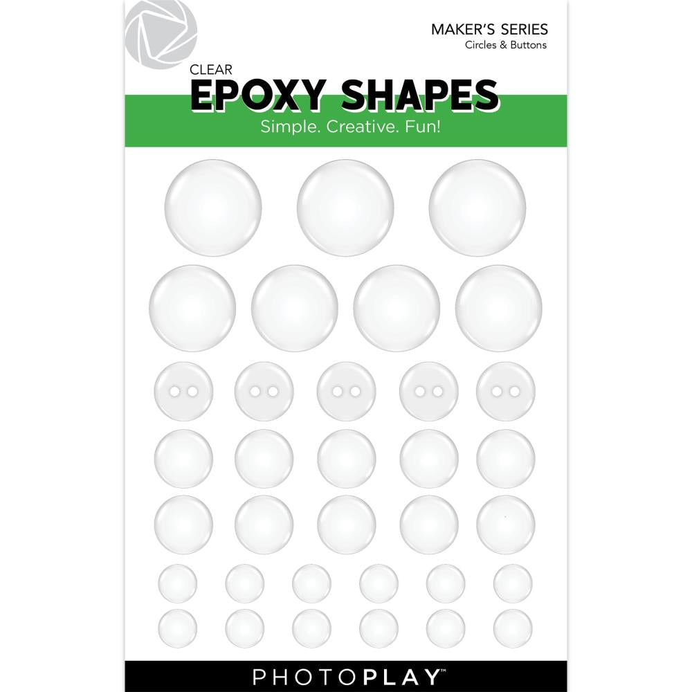 PhotoPlay Clear Epoxy Stickers Circles & Buttons – Imaginic Scrapbook