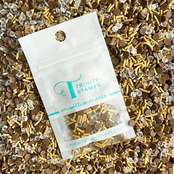 Trinity Stamps Iced Mochaccino Embellishment Mix – Imaginic Scrapbook